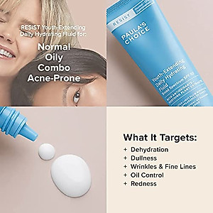 Paula's Choice RESIST Daily Hydrating Fluid Face Moisturizer SPF 50, UVA & UVB Protection, Chamomile & Vitamin E, Sunscreen for Oily Skin, 2 Ounce