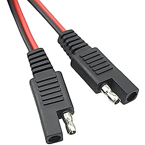 Halokny SAE Extension Cable, 18AWG SAE to SAE Connector Quick Disconnect Wire Harness, Solar Panel Extension Cable 6Ft/2M