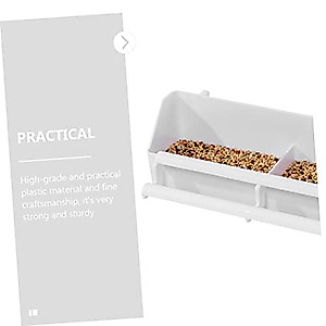 Balacoo 3pcs Cage Fruit Design Holder Girds Parakeet Food Dispenser Trough Double Birdcage Hanging Bird Feeder for Small African Buckle Gray Macaw Cup Parrot White Bowl Canary Water