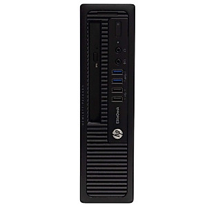 HP EliteDesk 800 G1 Ultra Small Business PC Desktop Computer, Intel Core i5, 8GB RAM, 500GB HDD, Windows 10 Pro, New 23.6 FHD LED Monitor, 16GB Flash Drive, Wireless Keyboard & Mouse, WiFi (Renewed)