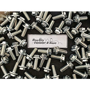 (5) M16-2.0x40 / M16x40 Metric Hex Flange Bolts Grade 10.9 DIN 6921 16mm x 40mm