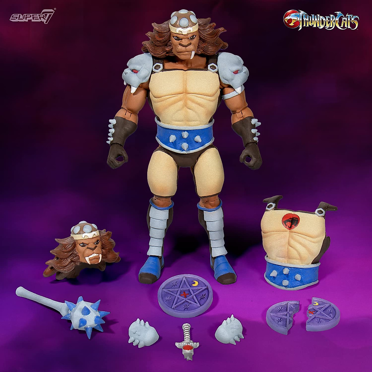 Super7 ULTIMATES! Thundercats Grune The Destroyer - 7" Thundercats Action Figure with Accessories Classic Cartoon Collectibles and Retro Toys