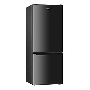 BANGSON 7.1 Cu.Ft Refrigerator with Freezer, Apartment Size Fridge with Bottom Freezer, Large Capacity, Energy Saving, Adjustable Thermostat, Low Noise, Black