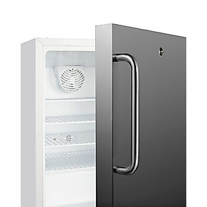 Summit Appliance SCR504SSTBADA 21" Wide Built-in Undercounter ADA Compliant Commercial All-refrigerator with Stainless Steel Door, Front Lock, Automatic Defrost and White Cabinet
