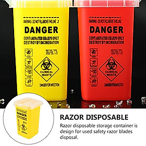 Zerodeko 2Pcs Shaver Recycling Bucket Trash Can Plastic Garbage Can Waste Razor Recycling Bin for Barber Shop Shaver