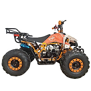 X-PRO 125cc ATV Quad Youth 4 Wheeler Adults ATVs Quads Middle Size 4 Wheelers (Orange)