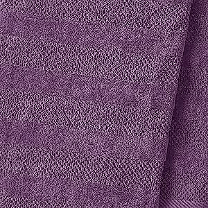 CANNON Shear Bliss Quick Dry 100% Cotton Hand Towels (16" L x 26" W), Slim Lightweight Design, Textured Dual Weave, Low Lint Absorbent (2 Pack, Plum)…