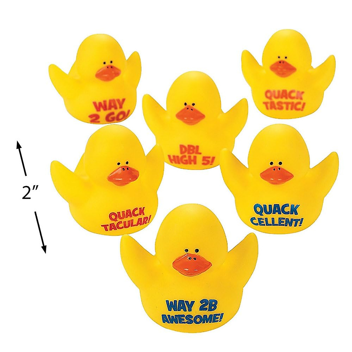 Fun Express Motivational Rubber Duckies - 12 Pieces - Educational and Learning Activities for Kids
