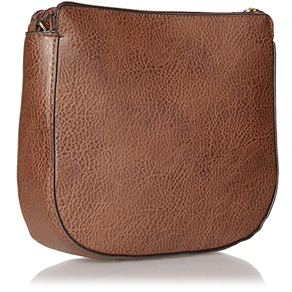 Bueno of California Elephant Grain Crossbody, Brown