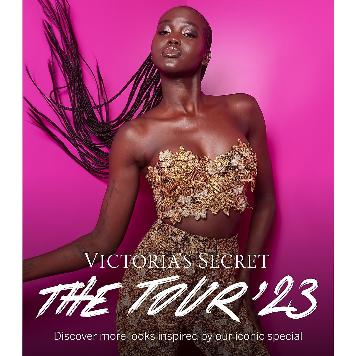 Victoria's Secret Satin Pajama Set, Long Sleeve Button Down & Pant Set, Sleepwear for Women, Pink Iconic Stripe (XL)