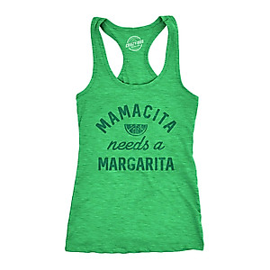 Womens Tank Mamacita Needs A Margarita Tanktop Funny Tequila Shirt Funny Racerback Tank Cinco De Mayo Tank Top for Women Cool Drinking Tank Top Novelty Green L