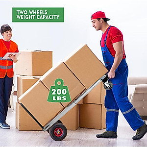 Convertible Hand Truck & Dolly Cart Heavy Duty Aluminum Hand Truck 2 in 1 Folding Multi-Cart Pneumatic Wheels, 400 lbs Load Capacity, Multi-Position Dolly Platform Cart