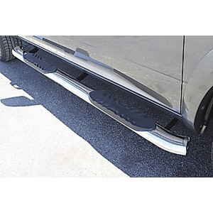 Lund 23785007 Polished Stainless Steel 5" Oval Curved Nerf Bars for 2009-2018 Dodge Ram 1500, 2010-2018 Ram 2500/3500 Crew Cab,Silver,Large