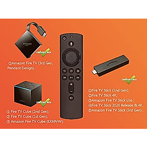 MYHGRC Replacement Alexa Voice Remote (2nd Gen) for Amazon 2nd Gen Fire TV Cube and Fire TV Stick 1st Gen Fire TV Cube Fire TV Stick 4K and 3rd Gen Amazon Fire TV-1step to Pair