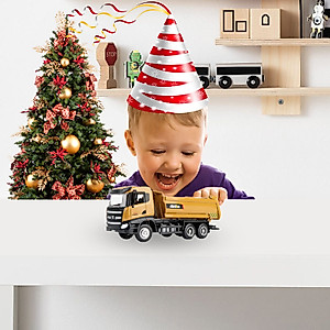 Gemini&Genius Construction Dump Truck Toy, Heavy Duty Alloy Construction Toys Vehicle, 1:50 Scale Diecast Site Dumper, Toy Trucks for Kids 8,9,10,11,12 Year Old and up