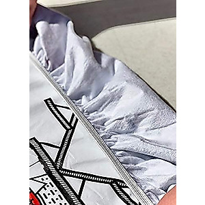 California Trendz Fitted Tablecloth Rectangle Cover 6 Ft Folding Table-Size 30x72 in.Flannel Backed Vinyl Plastic Tablecloth,Elastic Table Cover,Waterproof Fitted for Camping,Patio,Outdoor