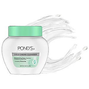 POND'S Cold Face Cream, Skin Care Facial Cleanser for All Skin Types, Deep Moisturizing Face Wash & Makeup Remover, 9.5 oz, 3 Pack