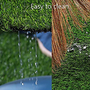 Hamiledyi Chicken Nesting Pads, Artificial Grass Rug Carpet Synthetic Turf Mats Nest Bedding for Chicken Coop Pet Garden Lawn 12"x12" (4PCS)