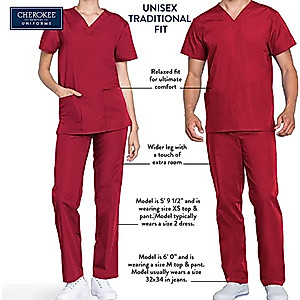 Cherokee Professionals Men & Women Scrubs Lab Coats 40" 1346, L, White