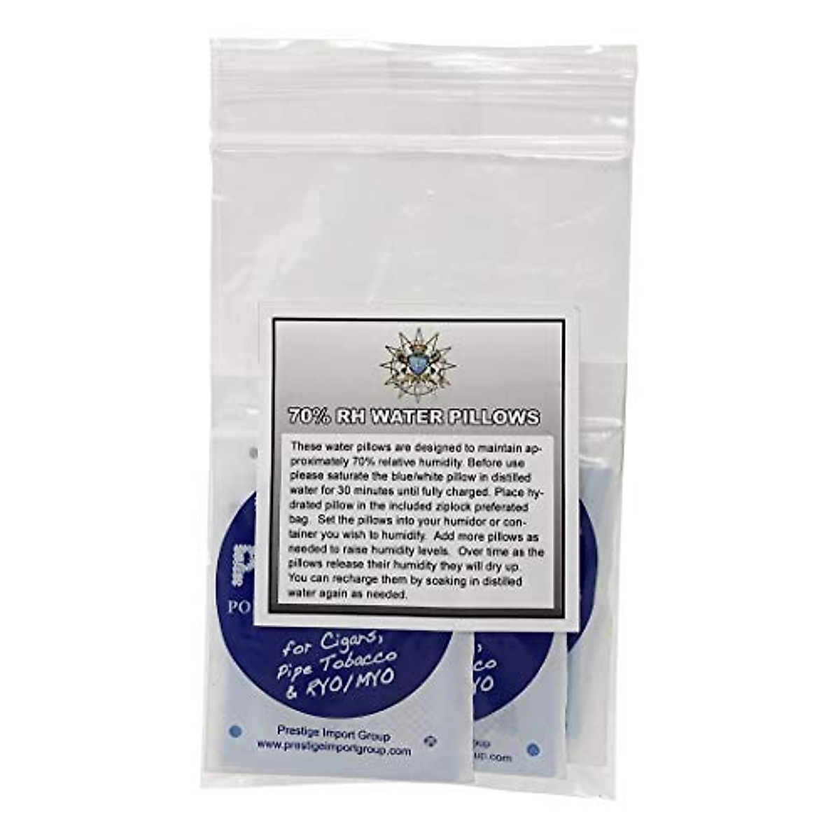 Prestige Import Group - Water Humidification Pillows Portable Humidifiers for Cigar Humidification - 10 Pack