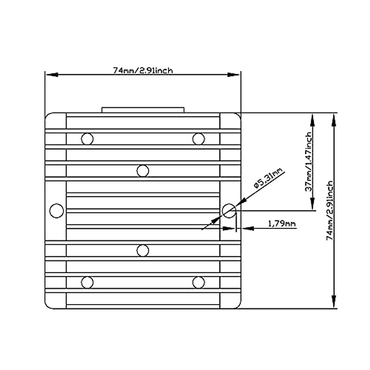 Voltage Regulator DC DC 36V 48V Step Down to DC 12V Buck Transformer Converter (36V/48V to 12V 20A)