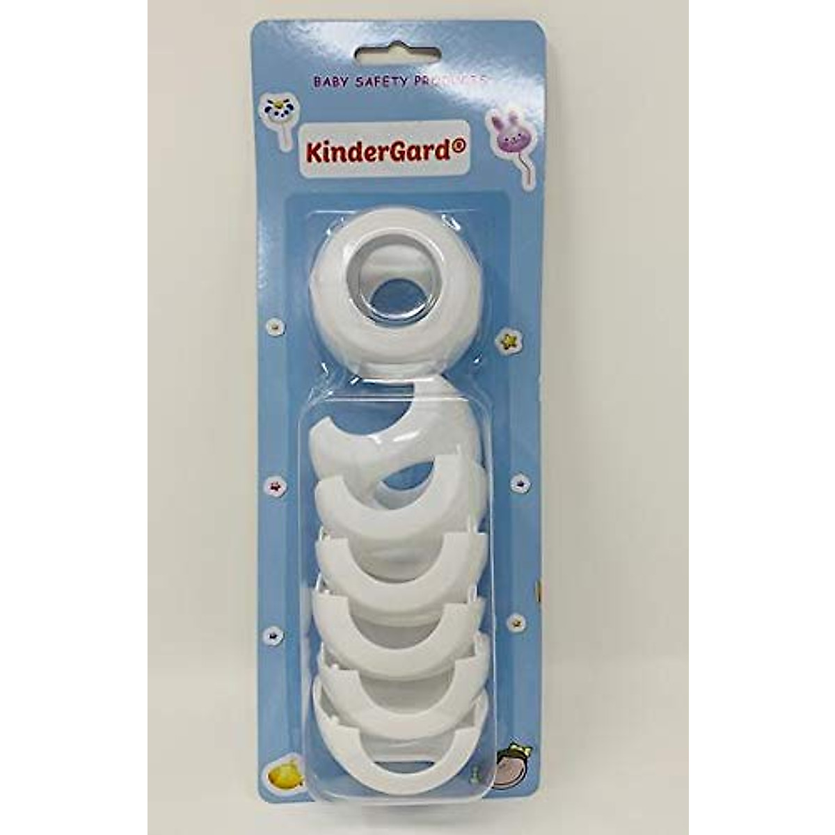 (4 Pack) KinderGard Baby Safety Door Knob Covers to Child Proof Doors Easy Installation,Toddler,Child,Accident, Lock, Universal,Cover,Protection, Babyproofing, Works with All Knobs up to 2 ¼ inches