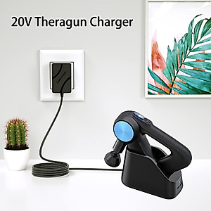 20V Massage Gun Charger for Theragun Elite, Theragun PRO G4, G3, G3PRO, G3-PRO AC Power Cord Adapter for Theragun Elite Charger Replacement Muscle Treatment Massage Gun