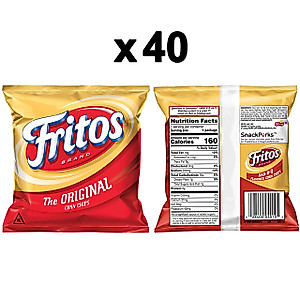 Fritos Corn Chips, Original, 1 Ounce (Pack of 40)