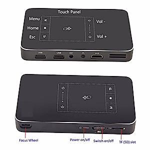 T18 (2G+32G) Android 7.1.2 Smart Projector Mini DLP Projector Support AC3 HD 1080P Video Beamer BT4.1 Airplay DLNA ( Color : 2G 32G and Mouse )