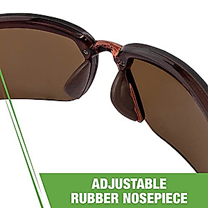 CROSSFIRE29117 Crossfire Brown Safety Glasses, Scratch-Resistant, Frameless
