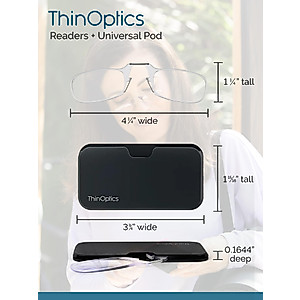ThinOptics Universal Pod Rectangular Reading Glasses