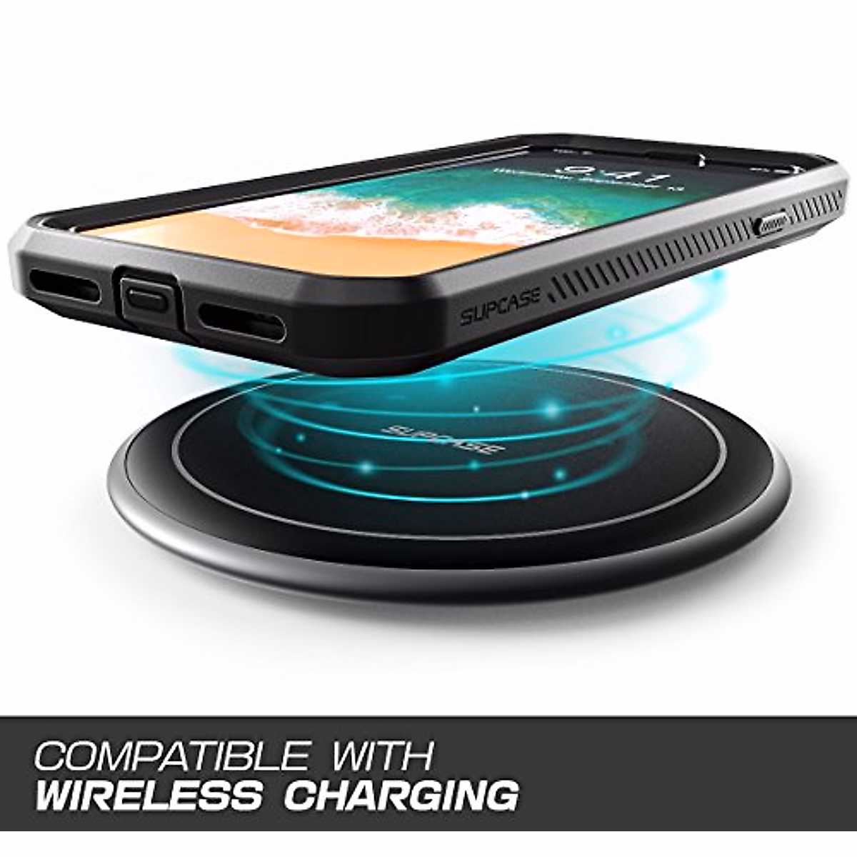 SUPCASE Unicorn Beetle Pro Series Case Designed Designed for iPhone X, with Built-In Screen Protector Full-body Rugged Holster Case for Apple iPhone X / iPhone 10 (2017 Release) (Black)