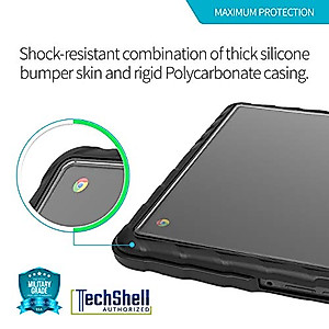 Gumdrop DropTech Laptop Case Fits Lenovo 300e Chromebook (1st Gen ONLY). Designed for K-12 Students, Teachers and Classrooms – Rugged, Shockproof Bumpers for Reliable Device Protection– Black