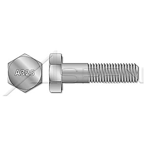 (250 pcs) 5/8"-11 X 5", Heavy Structural Hex Bolts, ASTM A325 Type 1, Steel, Hot Dip Galvanized, Made in U.S.A.