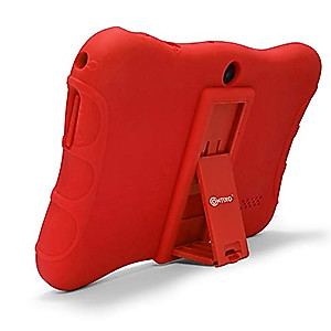 Contixo 7 Inch Kids Learning Tablet - Parental Control 32GB Android 11, for at Home School Children Infant Toddlers - Pre-Loaded Disney E-Books Apps, Child-Proof Case, Great Gift for Children (Red)