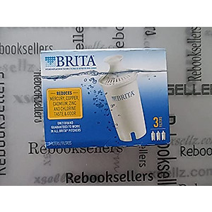 Brita Water Filter Pitcher Advanced Replacement Filters (Packaging May Vary) Original Version, 3 Count