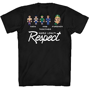 WWE John Cena Then Now Forever 8 Bit Adult T-Shirt(MD, Black)