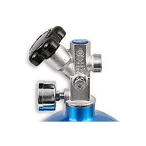 NOS 14745 Electric Blue 10-pound Aluminum Nitrous Bottle with Hi-Flow Valve