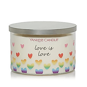 Yankee Candle Love is Love Pride 3-Wick 18oz Candle, Hearts