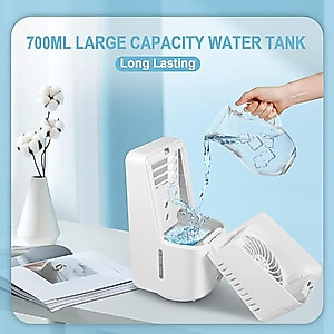 Portable Air Conditioners, Personal Mini Air Conditioner with 3 Wind Speed & 400ML Water Tank, USB Quiet Air Cooler for Small Room Bedroom Office Home
