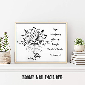 TJ Originals - Yoga is the Journey of the Self Spiritual Quote Decor , Spiritual Quote 11x14 Wall Art , Inspirational Poster Modern Home Art Decoration , Birthday Gifts for Women , Spiritual Quotes Wall Decor , Spiritual Quote Wall Decor , Printed in USA