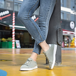 Wryweir Women's Casual Tennis Walking Shoes-Fashion Comfortable Drving Sneaker, Green US 10