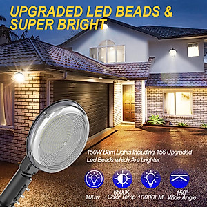 LED Barn Light, Dusk to Dawn Outdoor Lighting, Area Street Light with 150° Adjustable Install Angle, 150W 20000LM 6500K Daylight IP65 Waterproof Barn Lights for Farmhouse Barns Warehouse Yard -1Pack