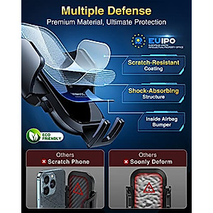 VANMASS 2023 Latest Upgraded Car Phone Holder Mount, [Super Suction & Stable] Phone Mount for Car Dashboard/Vent/Windshield, Car Phone Holder for iPhone 14/13/12/Pro/Max & Truck