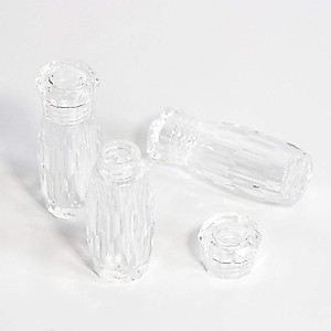 6 Pcs 5ml Clear Acrylic Nail Crystals Bottles Empty Refillable Micro Rhinestones Pixie Beads Bottle Containers for Nail Powder, Glass Caviar Beads, Facial Cream