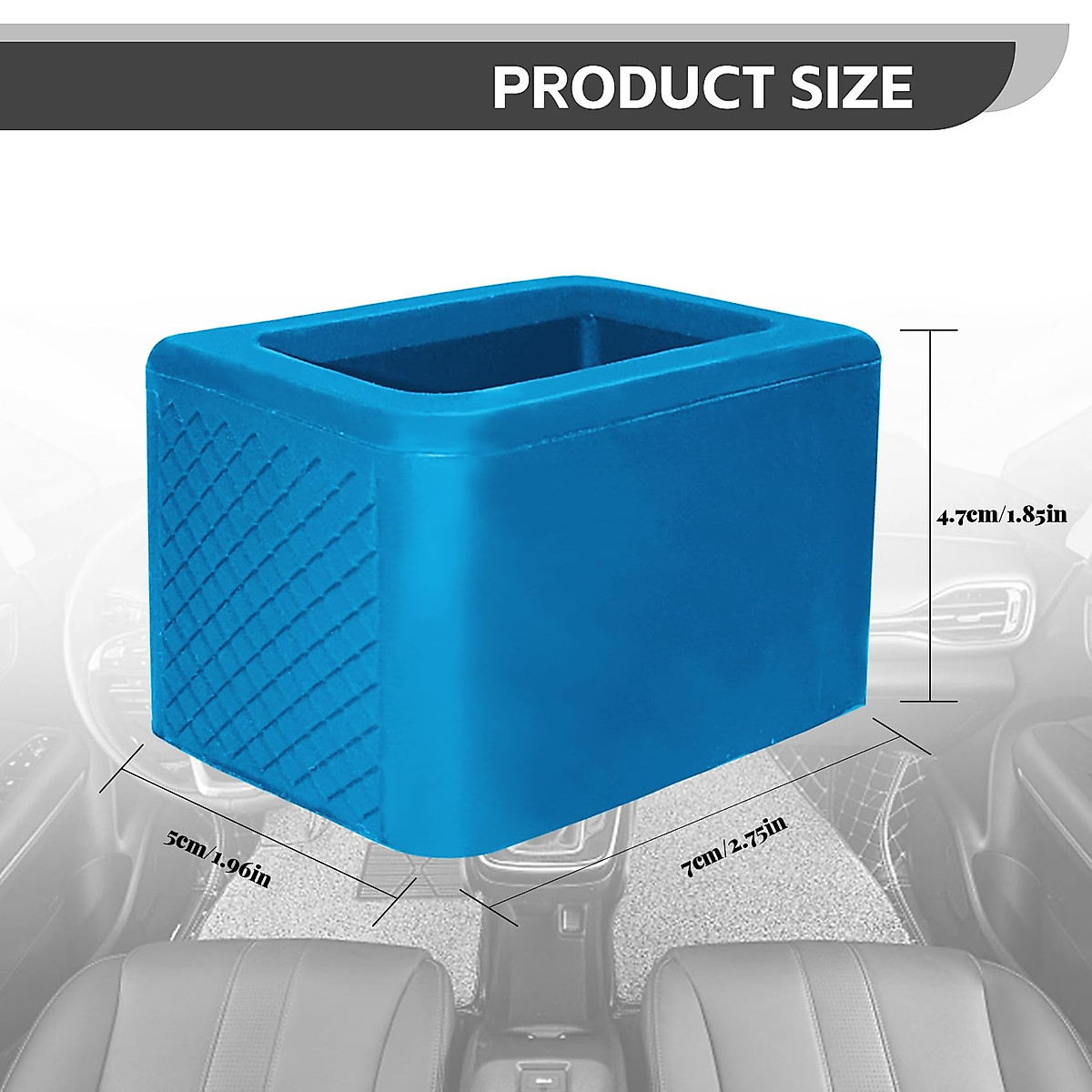 NTNEV 2PCS Seat Belt Buckle Holder, Silicone Seat Belt Buckle Booster, Keep the Seat Belt Buckle Upright and Stable, Raises Seat Belt Buckle for Easy Access, Car Accessories (Blue)