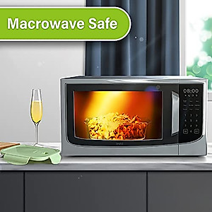 EONJOE 6-pack 2.5 cups small glass containers with vent lid for meal prep food left overs storage kids adult snack bento boxes lunch cups Leak Proof