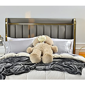 Pack of 2 Satin Pillowcases for Hair and Skin, Satin Pillow Cases Set of 2 Pillow Cover with Envelop Closure (King, Silver)