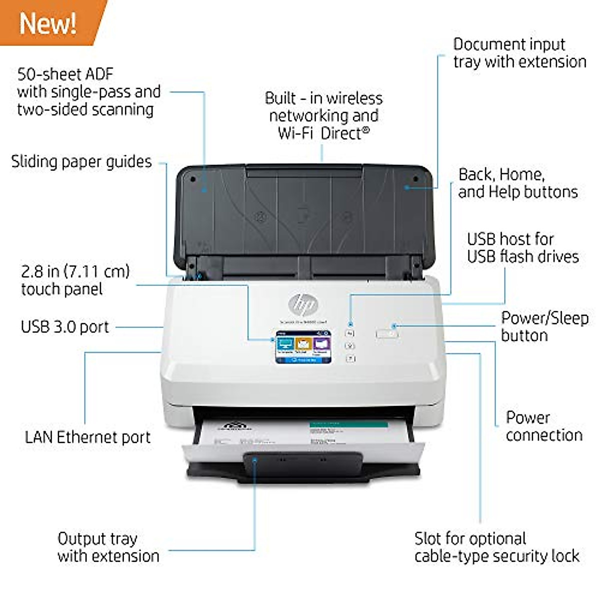 HP ScanJet Pro N4000 snw1 Sheet-feed Scanner (6FW08A)