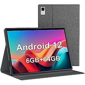 Android Tablet, 10.1 Inch Android 12 Tablet, 6GB RAM 64GB ROM, 1TB Expand, Android Tablet with 8000mAh Battery, Dual Camera, 5G WiFi, Bluetooth, FHD IPS Touch Screen, GPS, Google GMS Certified